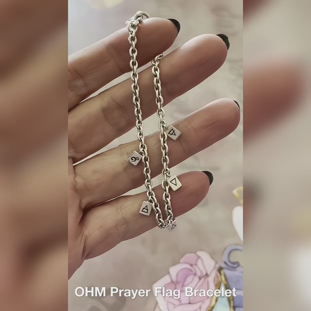 OHM Prayer Flag Bracelet
